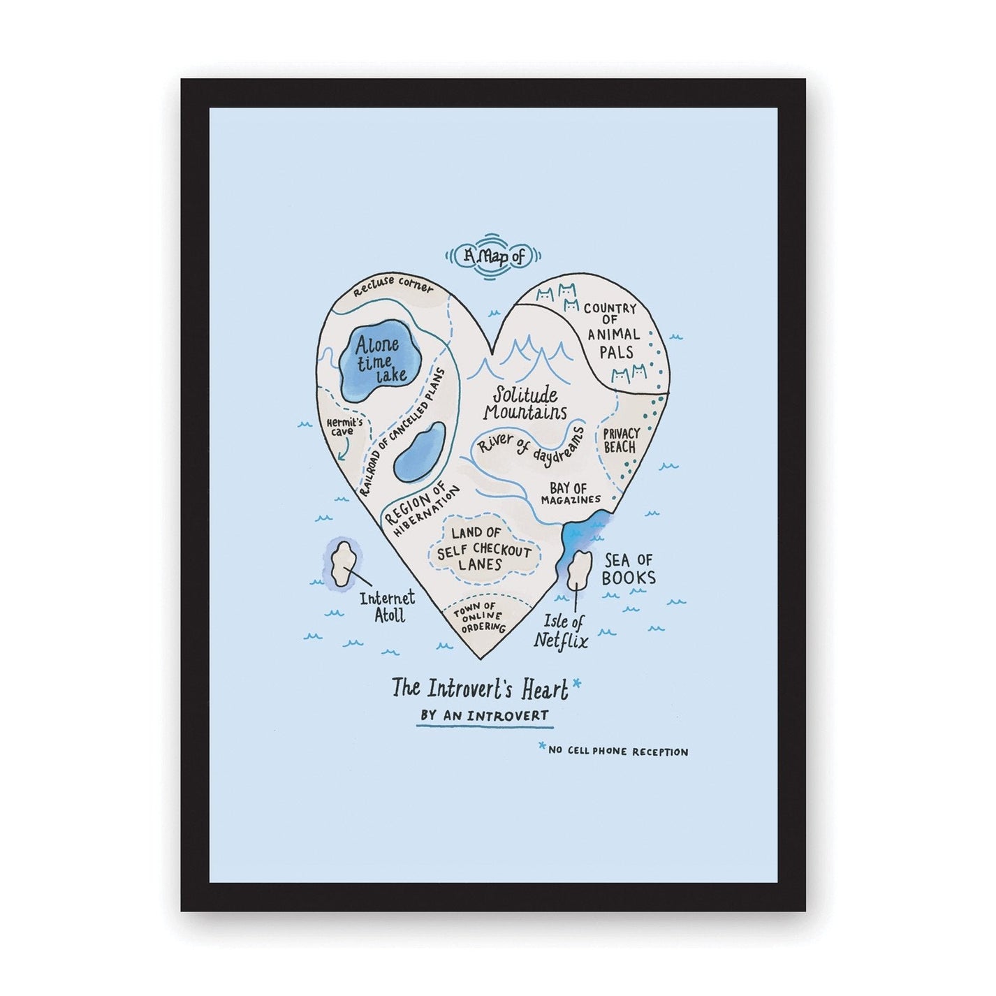 Introverts Heart A3 Riso Print – Dynasty of Cats